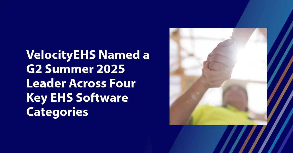 G2 Names VelocityEHS Leader in 4 EHS Software Categories